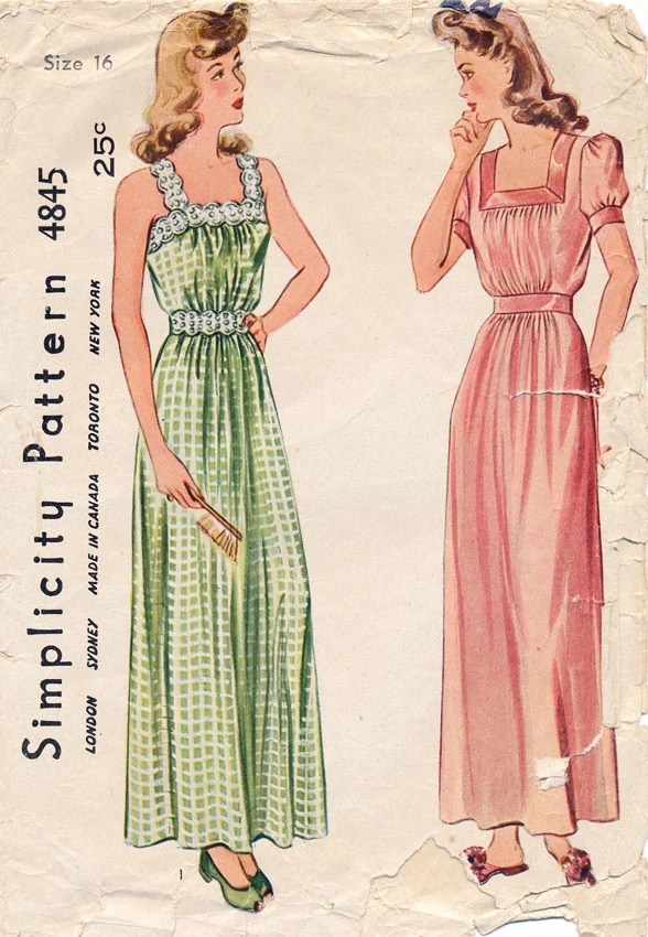 Simplicity 4845 A | Vintage Sewing Patterns | Fandom