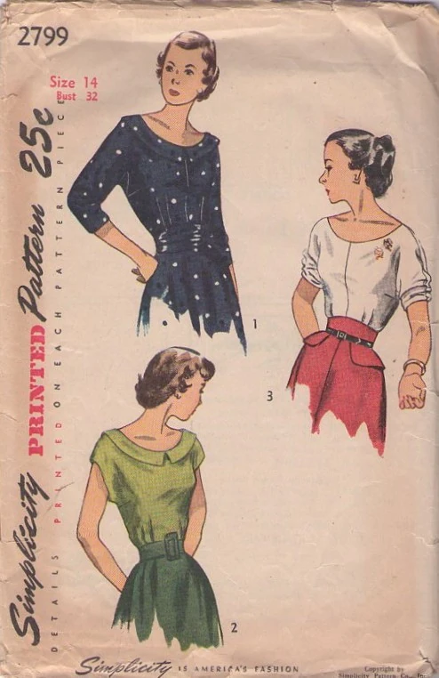Simplicity 2799 | Vintage Sewing Patterns | Fandom