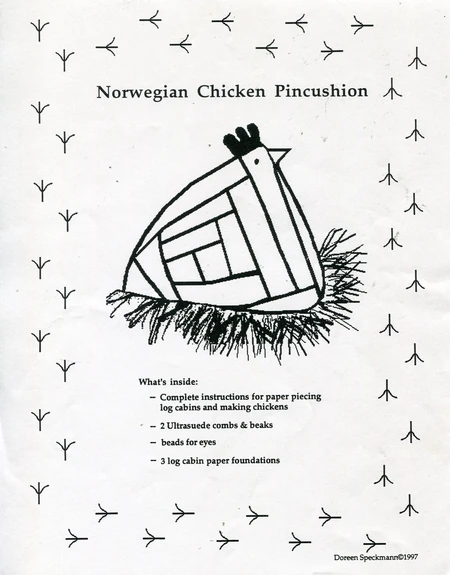 Doreen Speckmann Norwegian Chicken Pincushion | Vintage Sewing Patterns ...