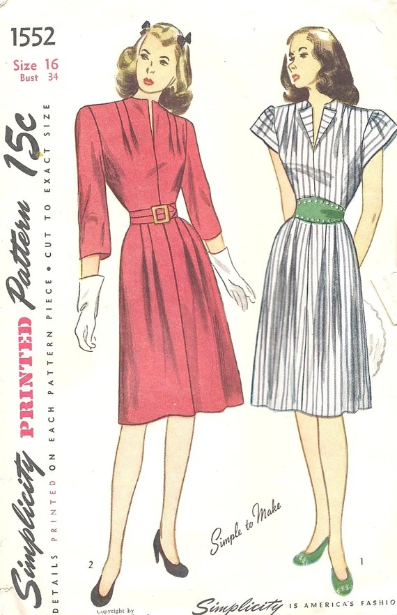 Simplicity 1552 | Vintage Sewing Patterns | Fandom