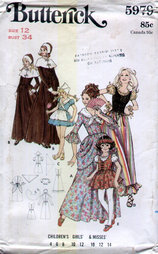 Butterick 5979 | Vintage Sewing Patterns | Fandom