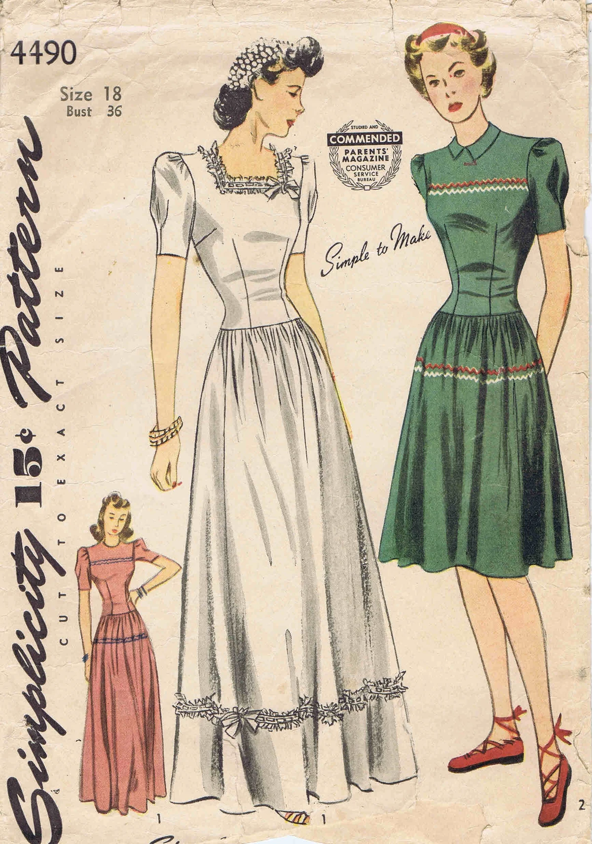 Simplicity 4490 B | Vintage Sewing Patterns | Fandom