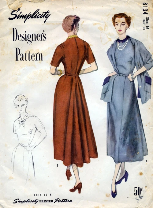 Simplicity 8134 B | Vintage Sewing Patterns | Fandom