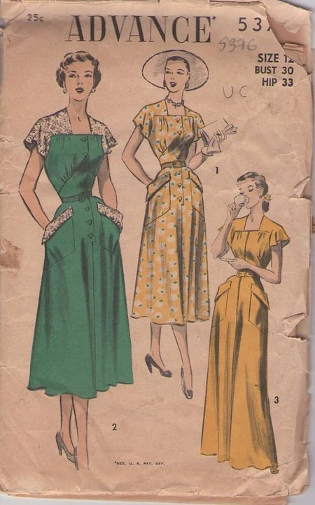 Advance 5376 | Vintage Sewing Patterns | Fandom