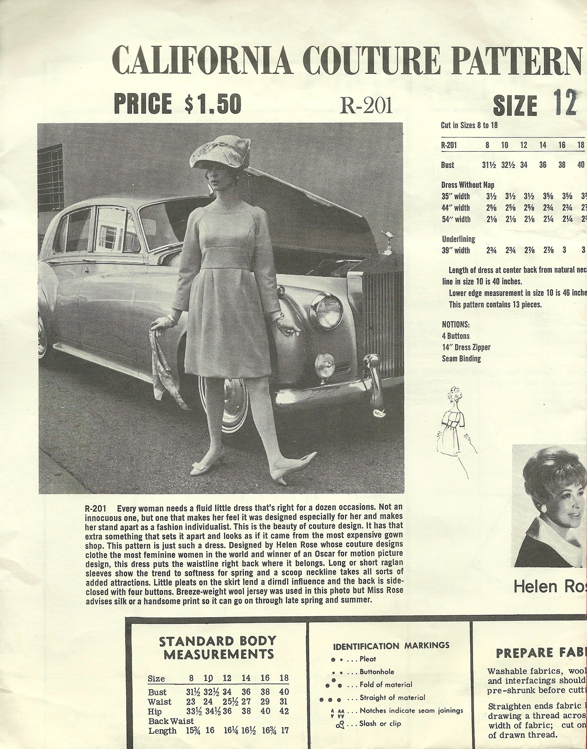 California Couture R-201 | Vintage Sewing Patterns | Fandom