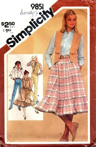 Simplicity 9851 | Vintage Sewing Patterns | Fandom