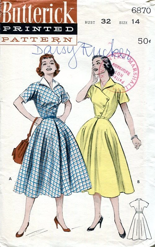 Butterick 6870 A | Vintage Sewing Patterns | Fandom