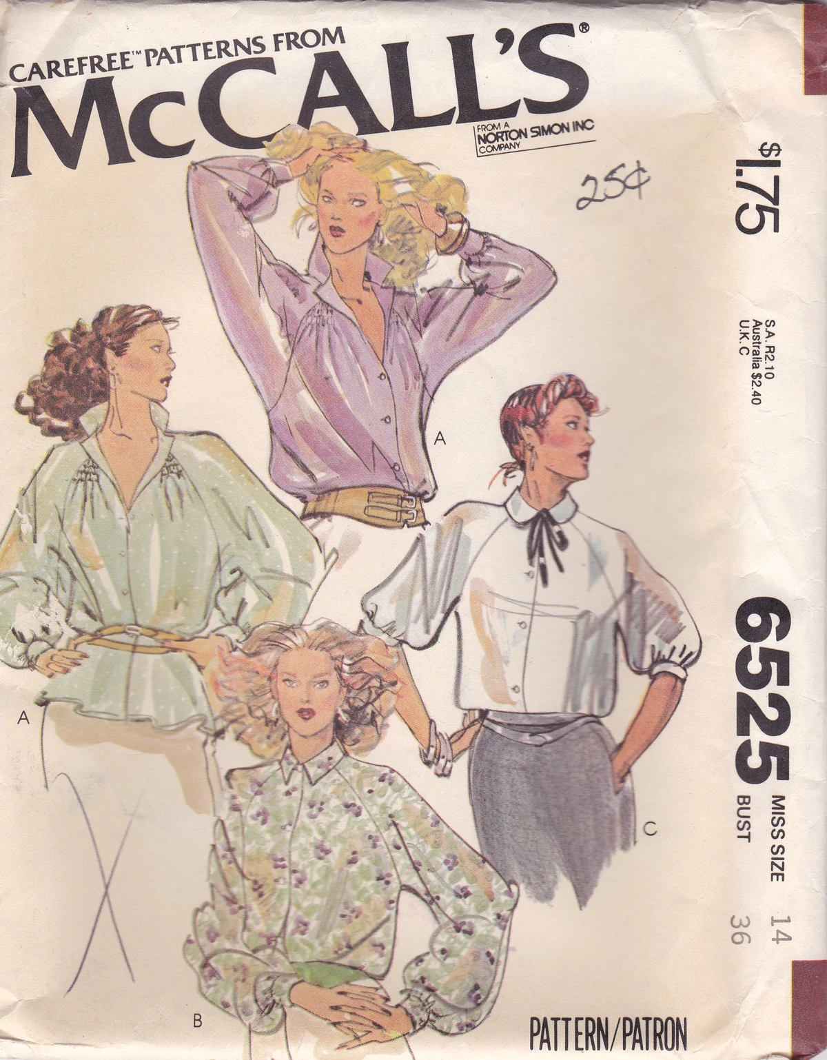 McCall's 6525 A | Vintage Sewing Patterns | Fandom