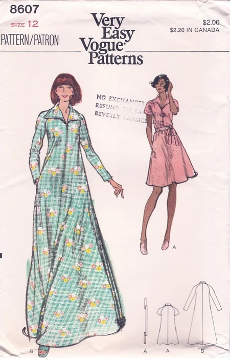 Vogue 8607 | Vintage Sewing Patterns | Fandom