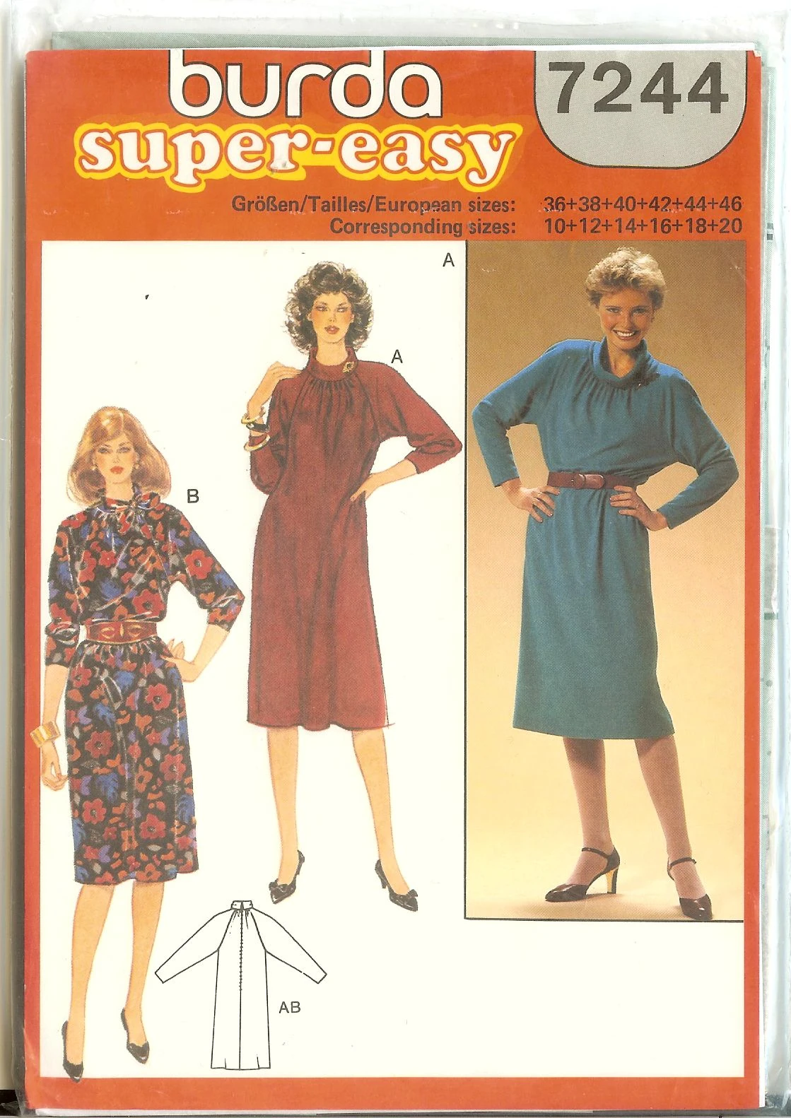 Burda 7244 | Vintage Sewing Patterns | Fandom