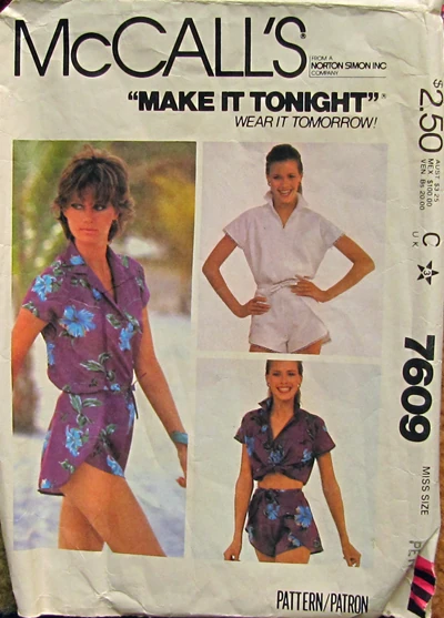 McCall's 7609 | Vintage Sewing Patterns | Fandom