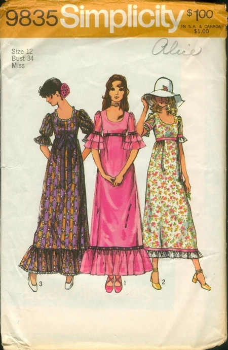 Simplicity 9835 | Vintage Sewing Patterns | Fandom
