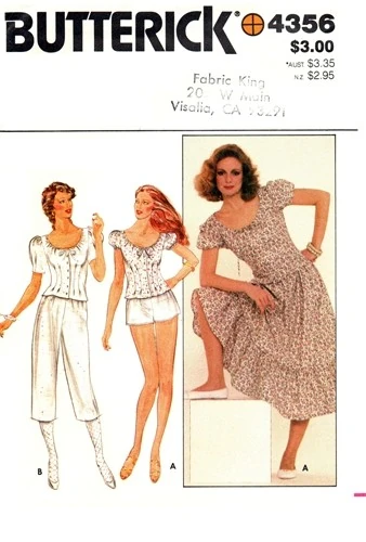 Butterick 4356 | Vintage Sewing Patterns | Fandom