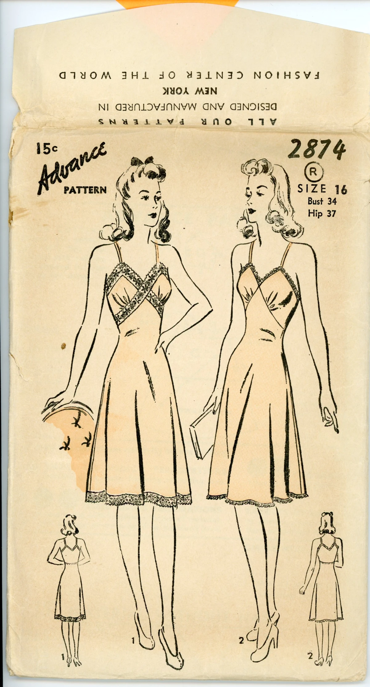 Advance 2874 | Vintage Sewing Patterns | Fandom