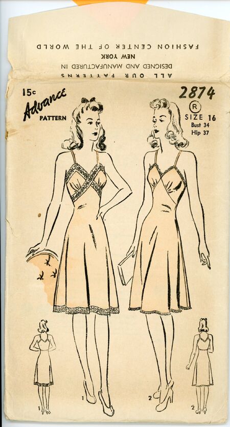Advance 2874 | Vintage Sewing Patterns | Fandom