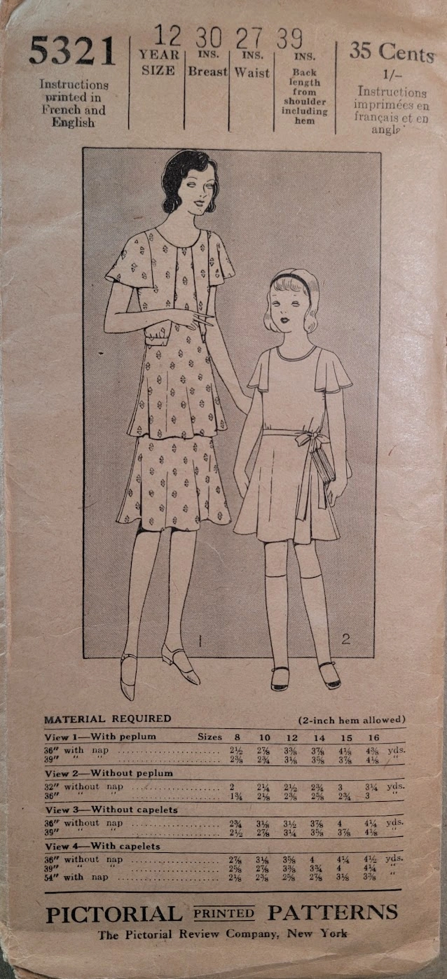 Pictorial Review 5321 | Vintage Sewing Patterns | Fandom