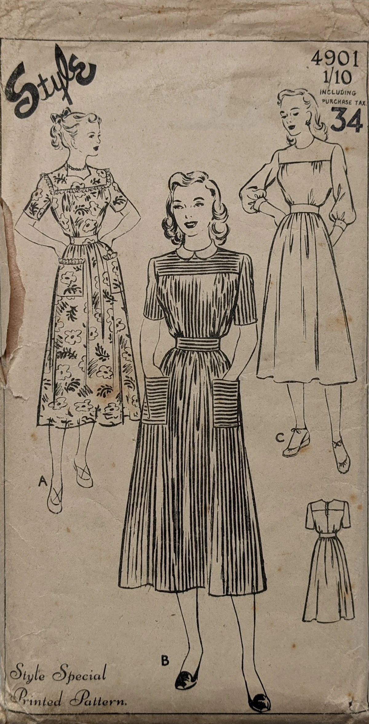 Style 4901 B | Vintage Sewing Patterns | Fandom