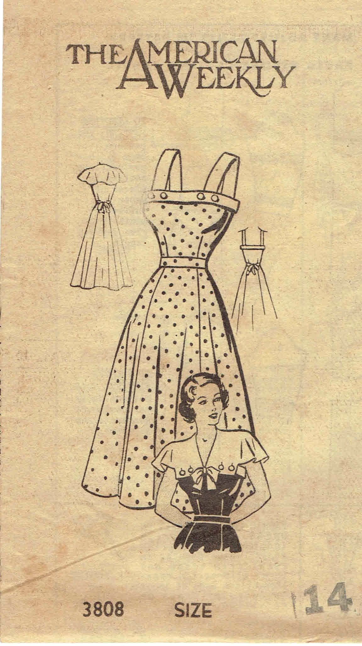 American Weekly 3808 | Vintage Sewing Patterns | Fandom