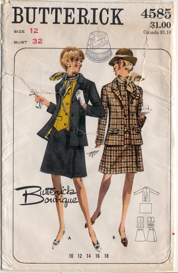 Butterick 4585 A | Vintage Sewing Patterns | Fandom