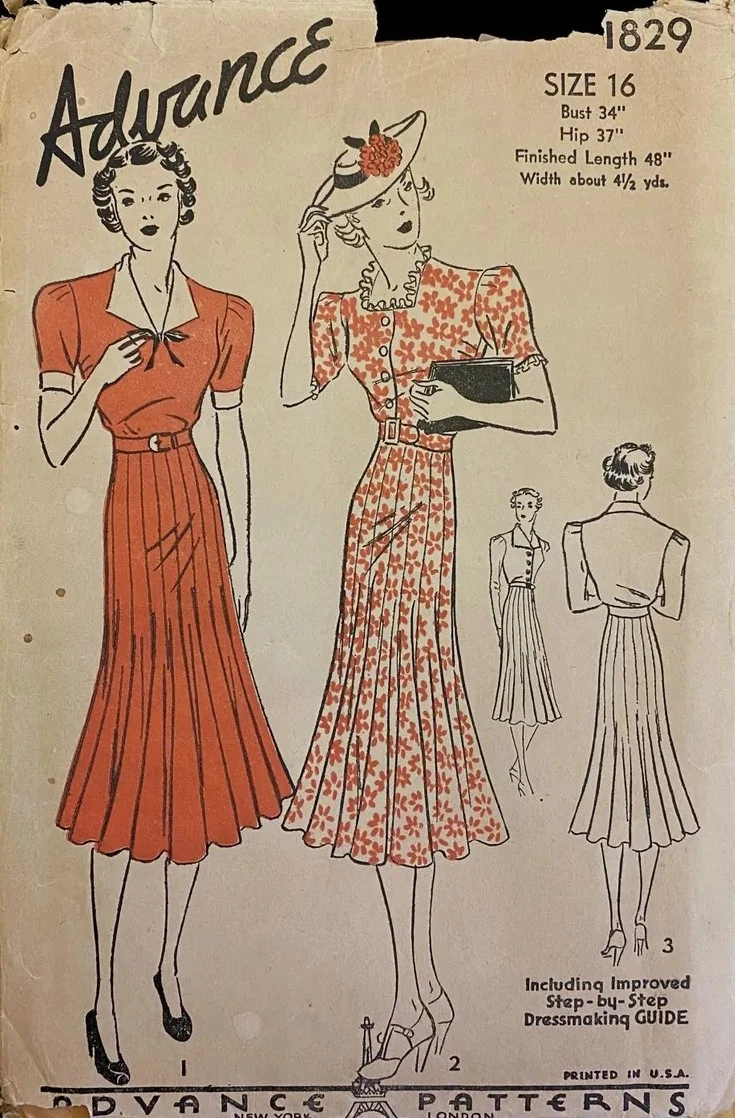 Advance 1829 | Vintage Sewing Patterns | Fandom