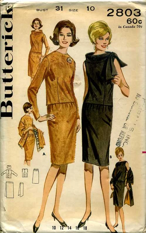 Butterick 2803 | Vintage Sewing Patterns | Fandom