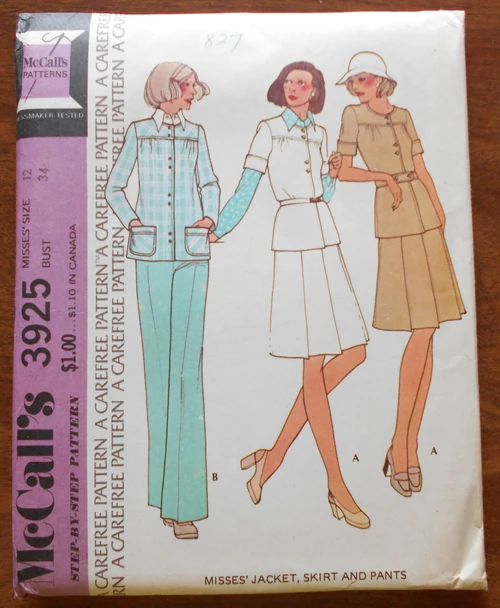 McCall's 3925 B | Vintage Sewing Patterns | Fandom