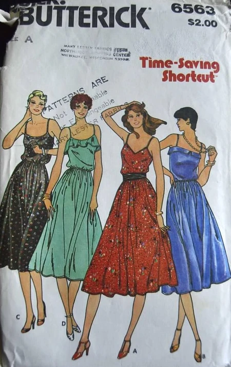Butterick 6563 A | Vintage Sewing Patterns | Fandom