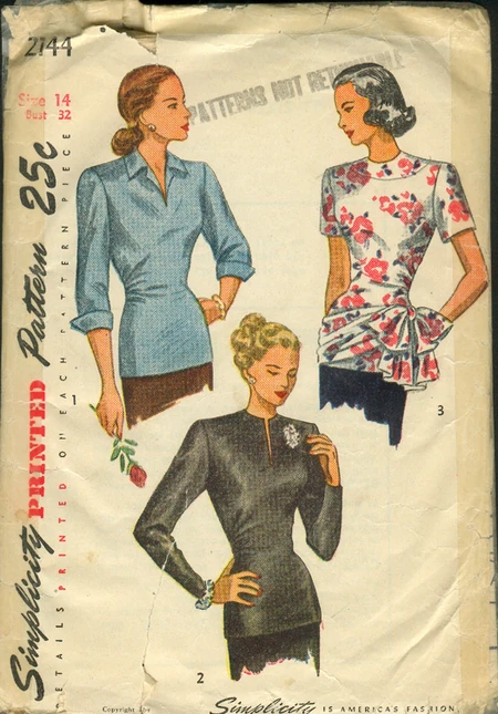 Simplicity 2144 | Vintage Sewing Patterns | Fandom