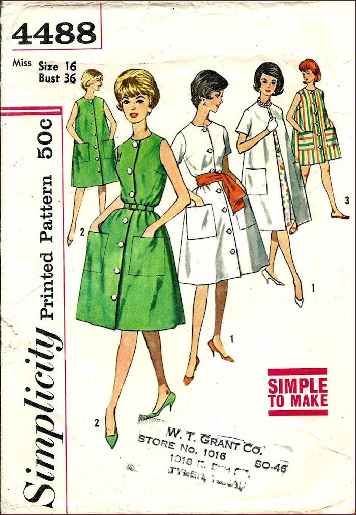 Simplicity 4488 | Vintage Sewing Patterns | Fandom