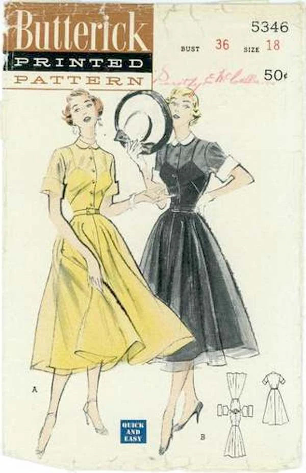 Butterick 5346 | Vintage Sewing Patterns | Fandom