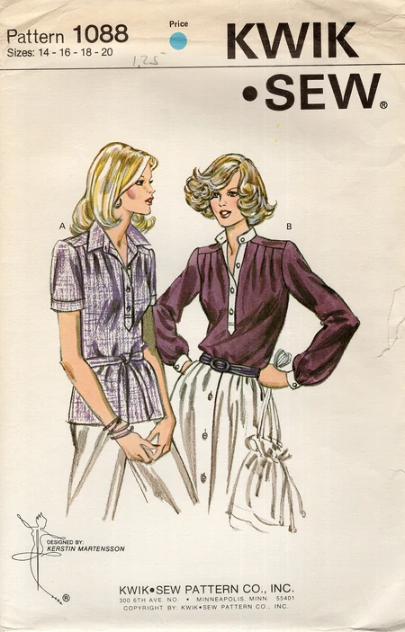 Kwik Sew 1088 | Vintage Sewing Patterns | Fandom