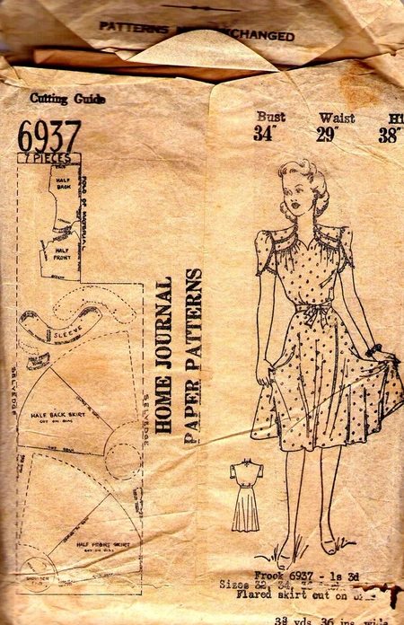 Australian Home Journal 6937 | Vintage Sewing Patterns | Fandom