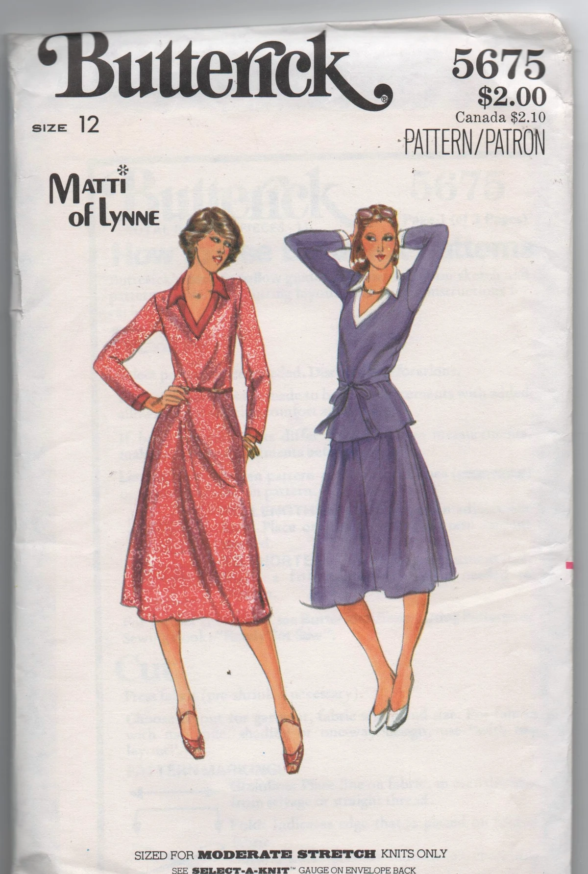 Butterick 5675 B | Vintage Sewing Patterns | Fandom