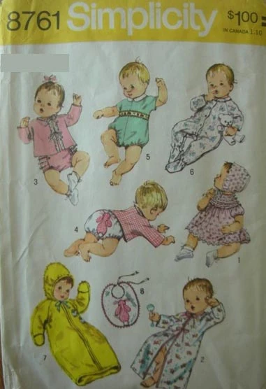 Simplicity Babies Layette 8761 Vintage pattern review by khitsule