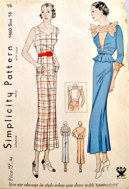 Simplicity 1460 A | Vintage Sewing Patterns | Fandom