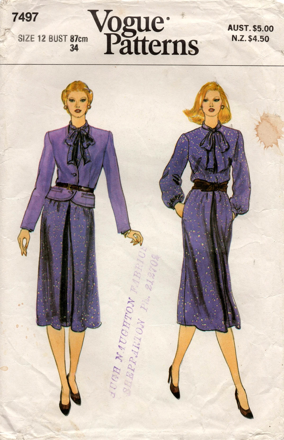 Vogue 7497 B | Vintage Sewing Patterns | Fandom