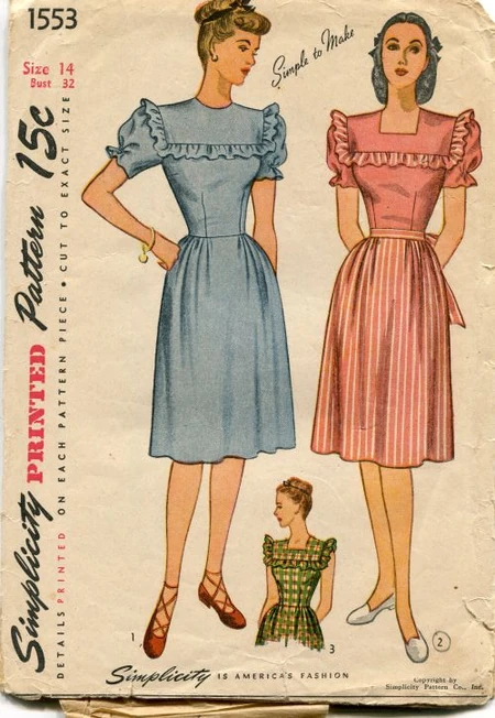 Simplicity 1553 B | Vintage Sewing Patterns | Fandom