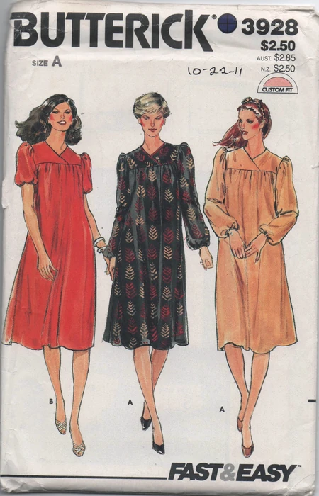 Butterick 3928 A | Vintage Sewing Patterns | Fandom