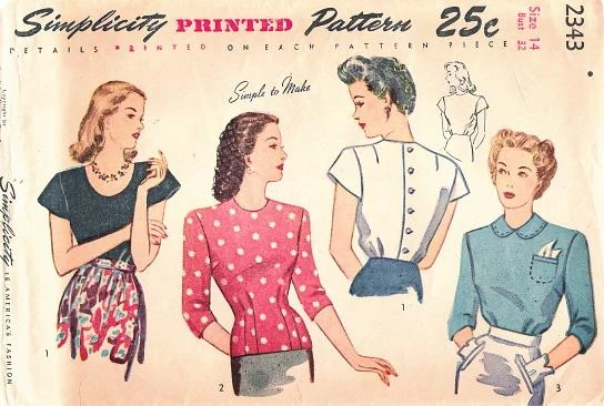 Simplicity 2343 | Vintage Sewing Patterns | Fandom