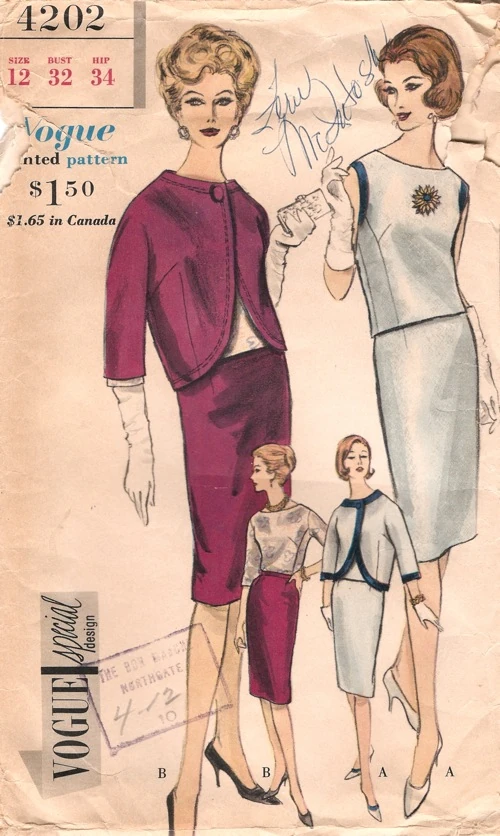 Vogue 4202 | Vintage Sewing Patterns | Fandom