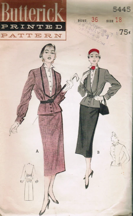 Butterick 5445 A | Vintage Sewing Patterns | Fandom