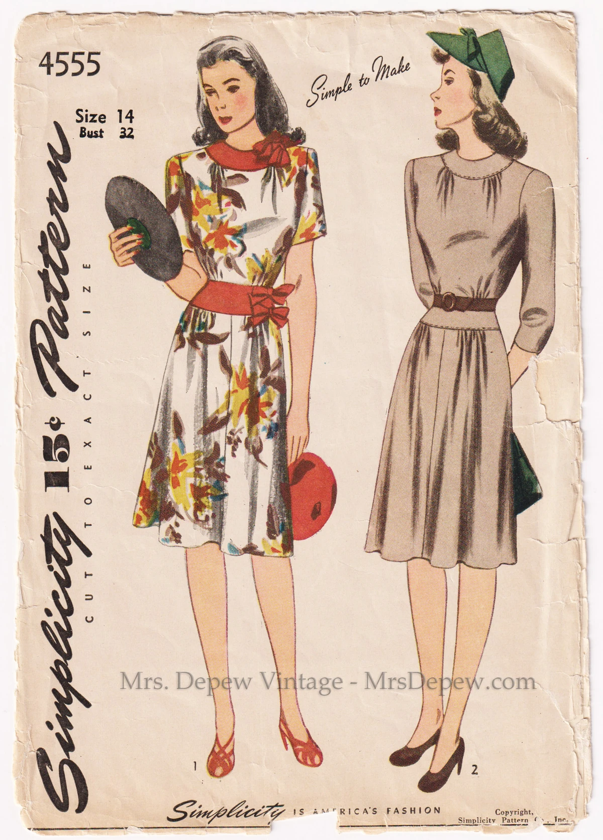 Simplicity 4555 B | Vintage Sewing Patterns | Fandom