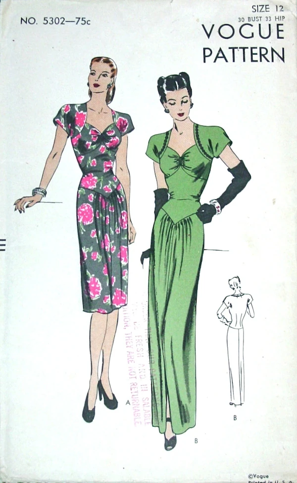 Vogue 5302 | Vintage Sewing Patterns | Fandom