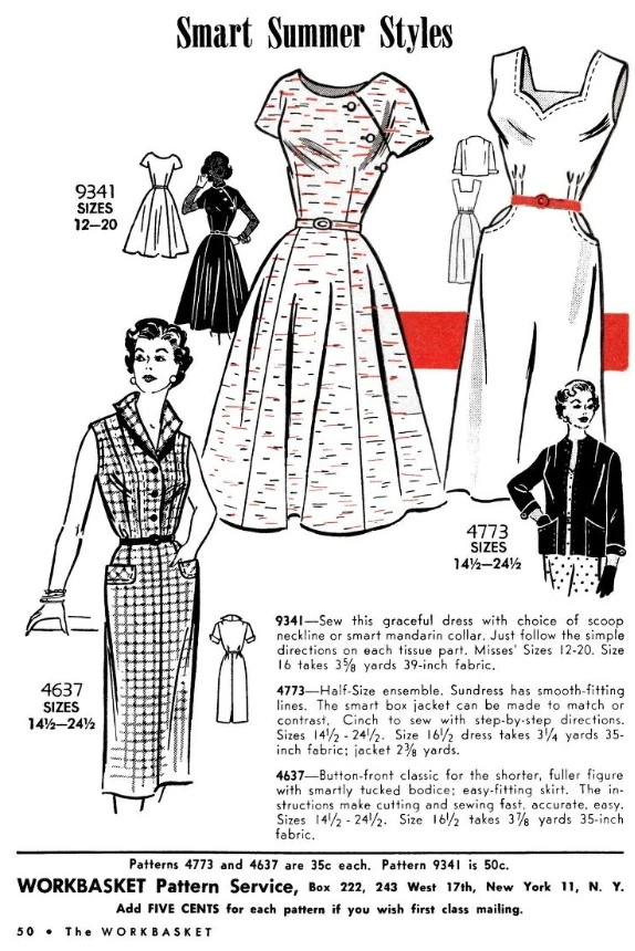 Workbasket 9341 | Vintage Sewing Patterns | Fandom