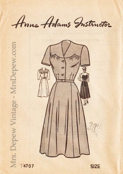 Anne Adams 4707 D | Vintage Sewing Patterns | Fandom