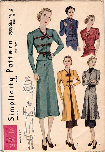 Simplicity 2585 B | Vintage Sewing Patterns | Fandom