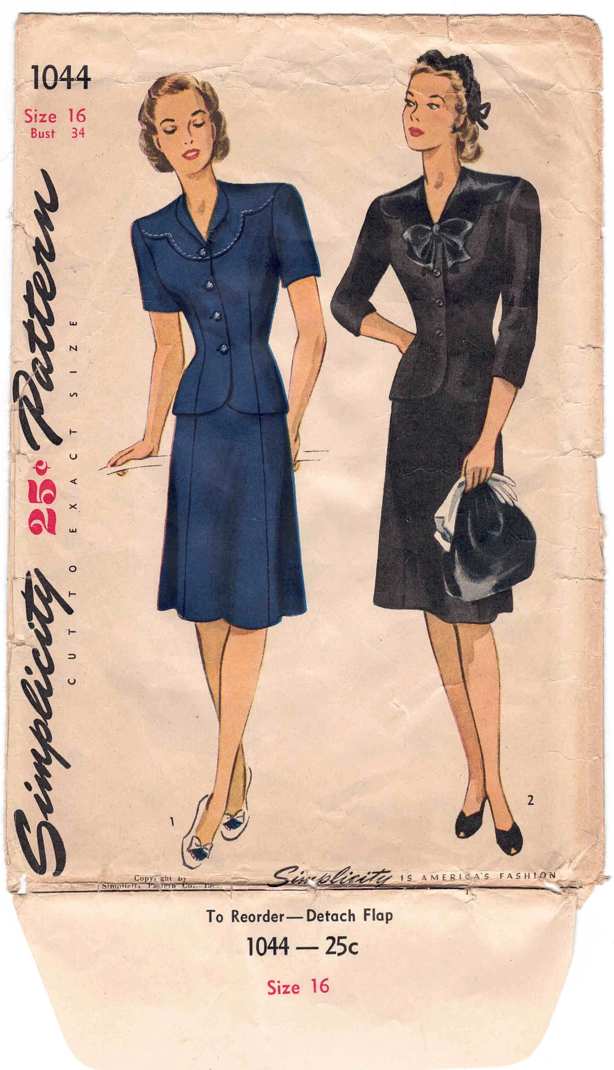 Simplicity 1044 A | Vintage Sewing Patterns | Fandom
