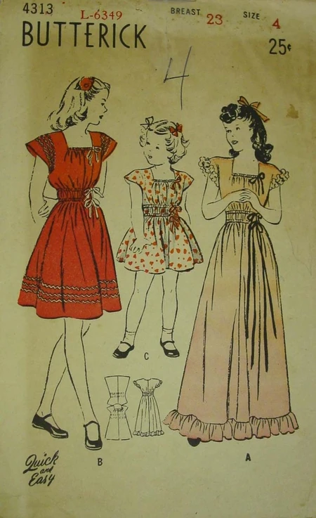 Butterick 4313 D | Vintage Sewing Patterns | Fandom
