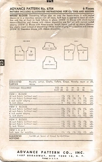 Advance 6754 | Vintage Sewing Patterns | Fandom