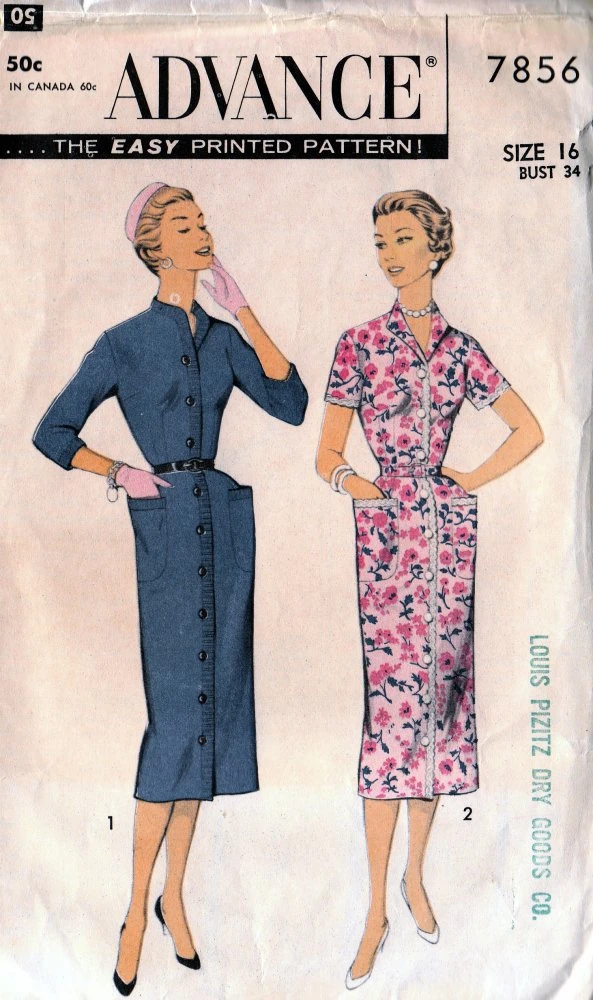 Advance 7856 | Vintage Sewing Patterns | Fandom